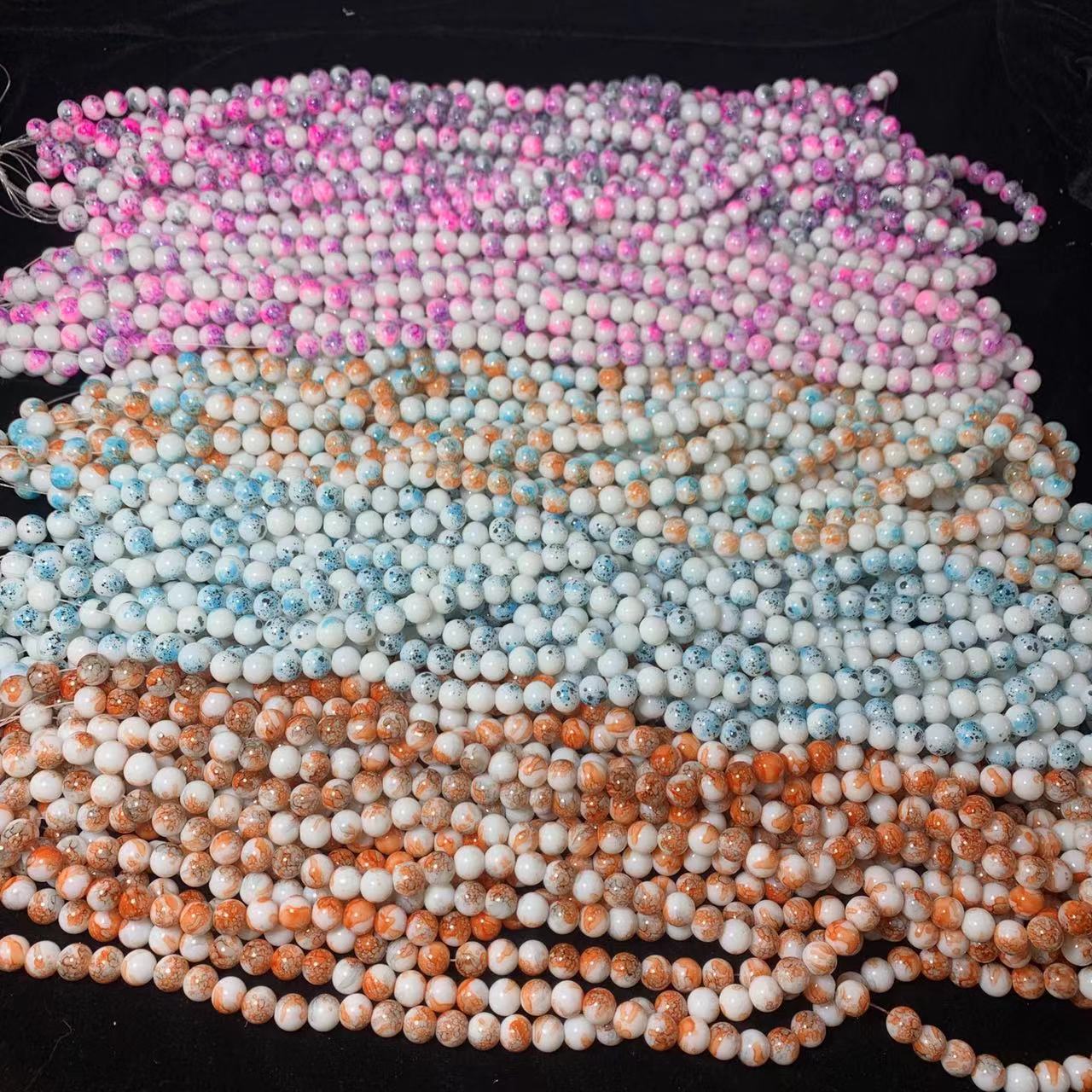 10mm flower printed bead