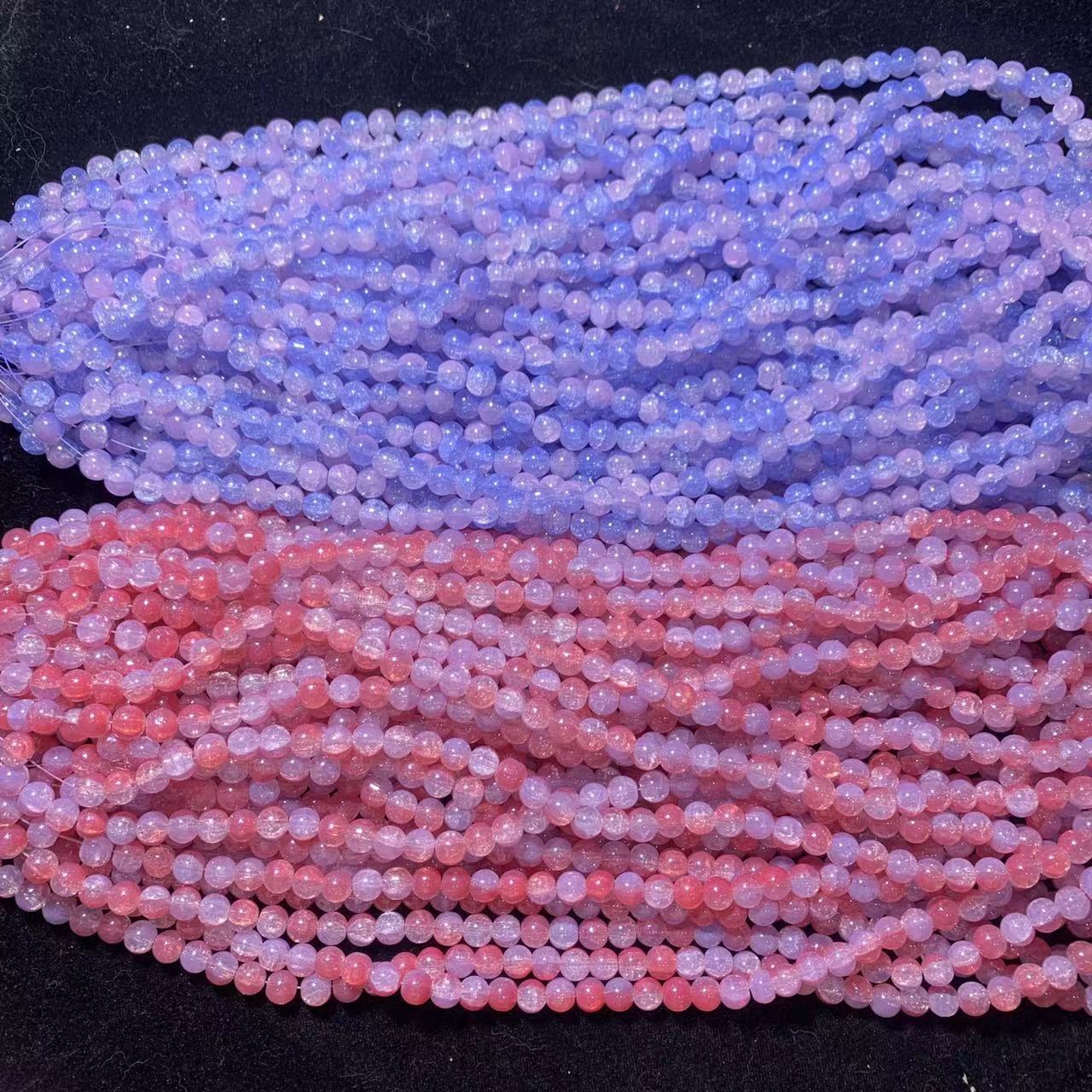 10mm double colors sparkle bead