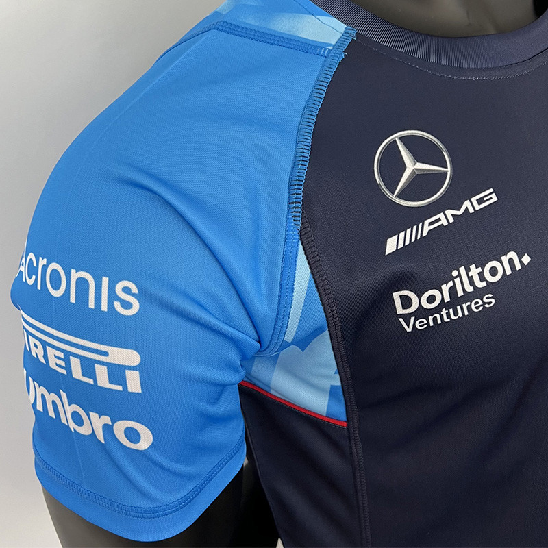 Us 26 00 2023 F1 Formula One Mercedes Blue Racing Suit 圆领