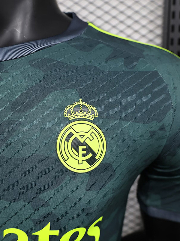 Us 1600 24 25 Rma Green Grey Special Edition Player Version Soccer Jersey 萤光黄