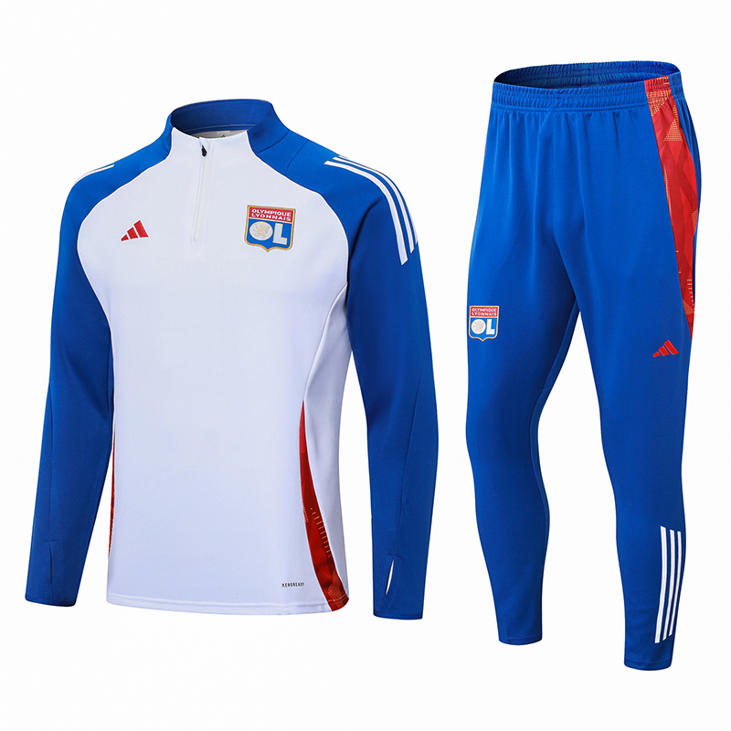 US$ 38.00 - 24-25 Lyon White Half Pull Tracksuit (半拉链) - www.gmkits7.com
