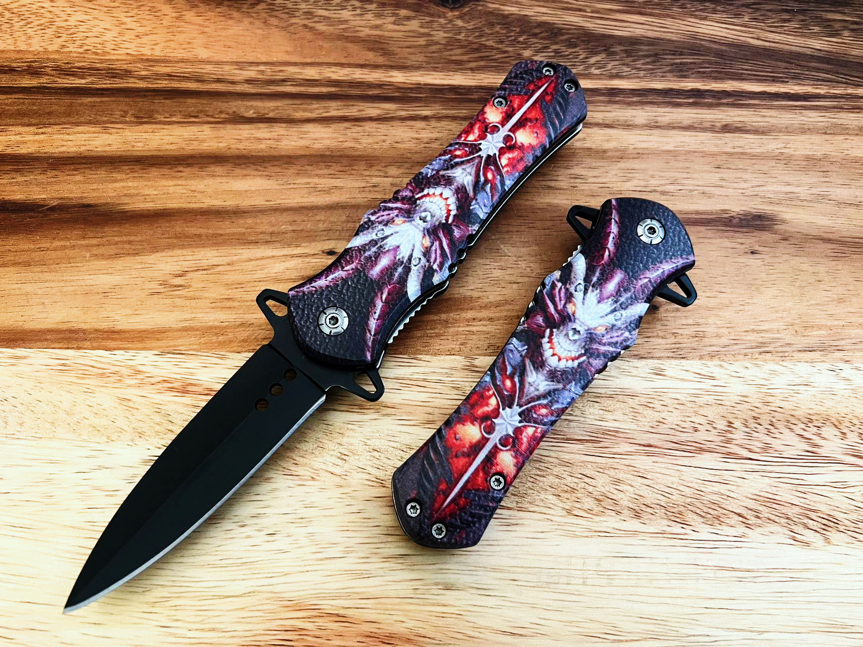 US$ 19.95 - 8 3D Print Tactical Demon Stiletto Spring Open Assisted ...