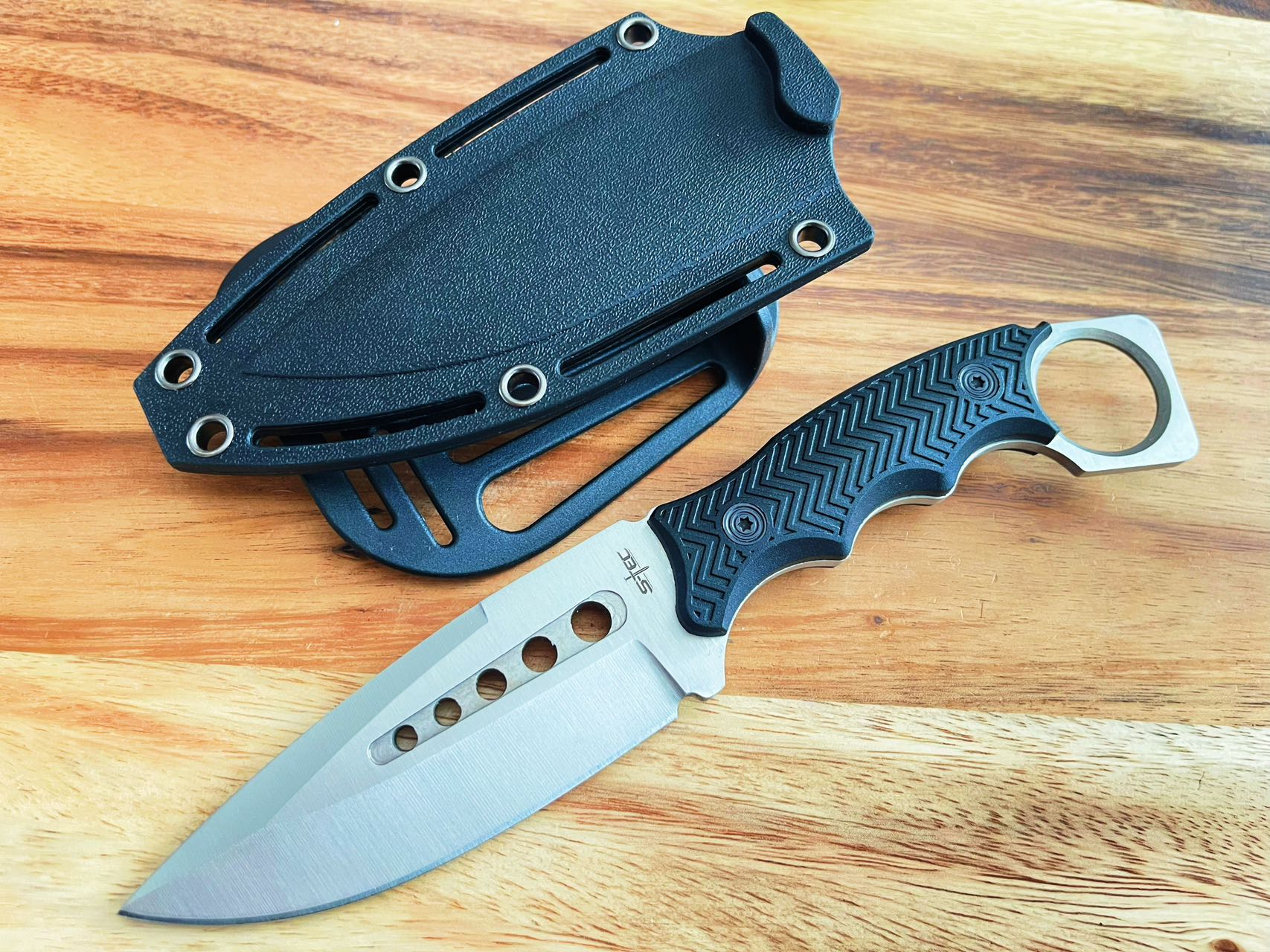 US$ 48.95 - 9 Tactical Knife with ABS Swivel Sheath Cutved Security ...