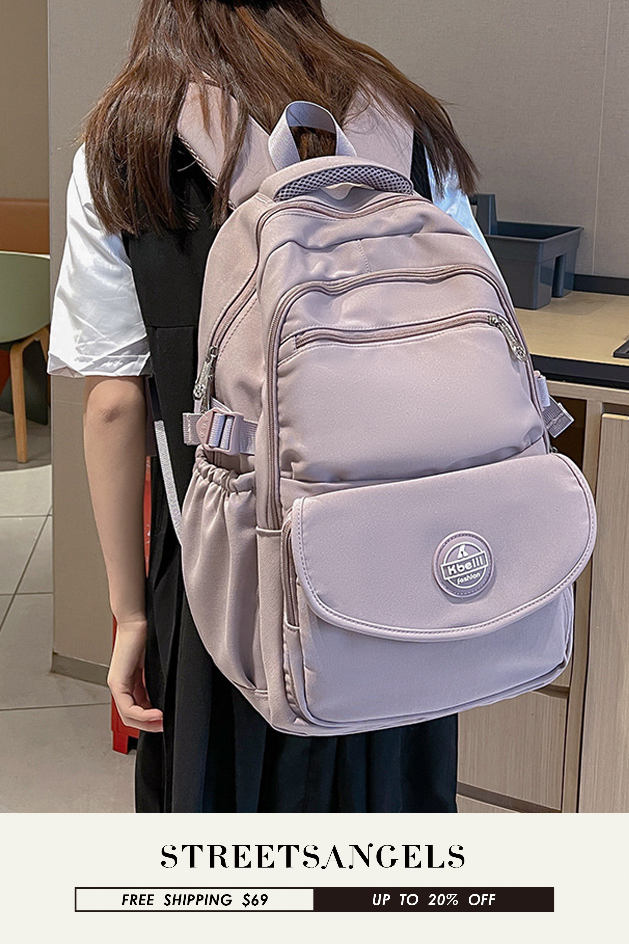Student Nylon Large Capacity Waterproof Multilayer Outdoor Backpack