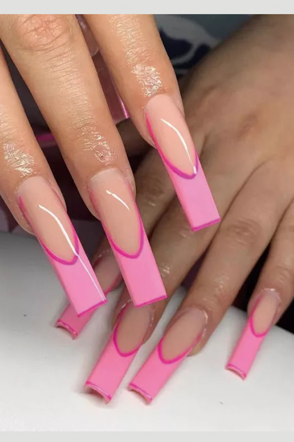 Fashionable French Long Ballet Detachable Nail Art