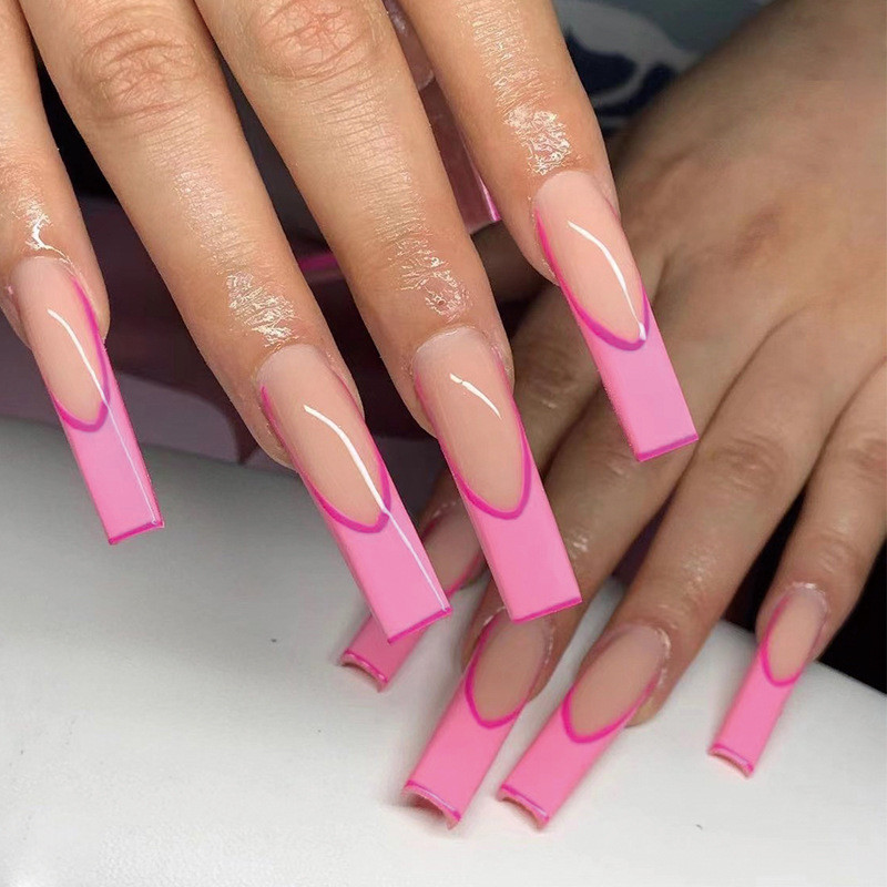 Fashionable French Long Ballet Detachable Nail Art