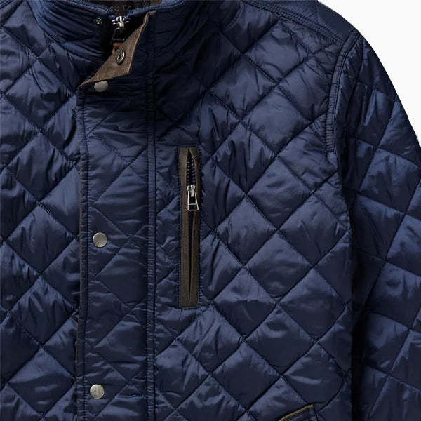 Men's Stand Collar Zip Up Warm Padded Quilted Jacket