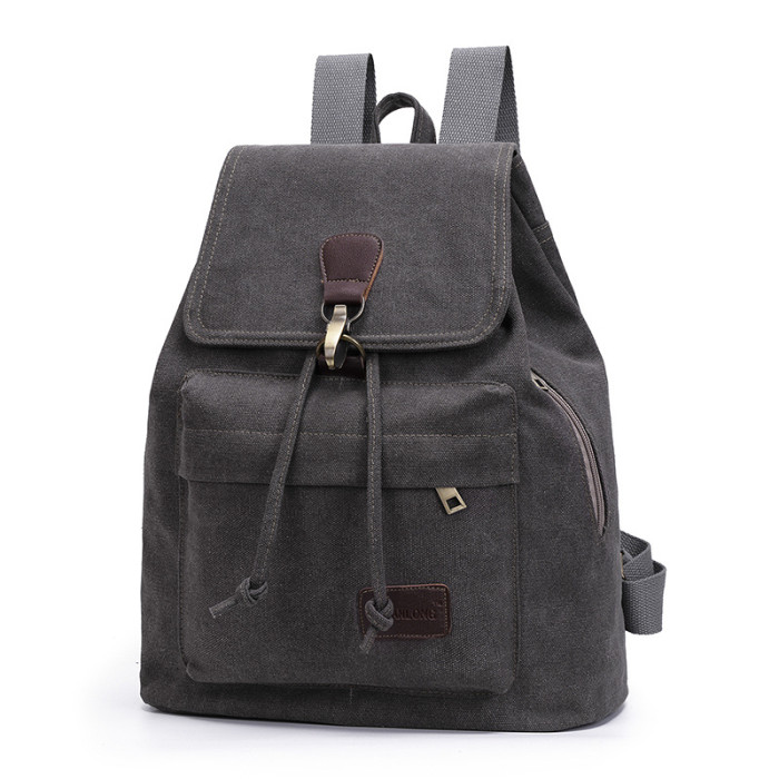 Women's Retro Canvas Travel Casual Bucket Backpack