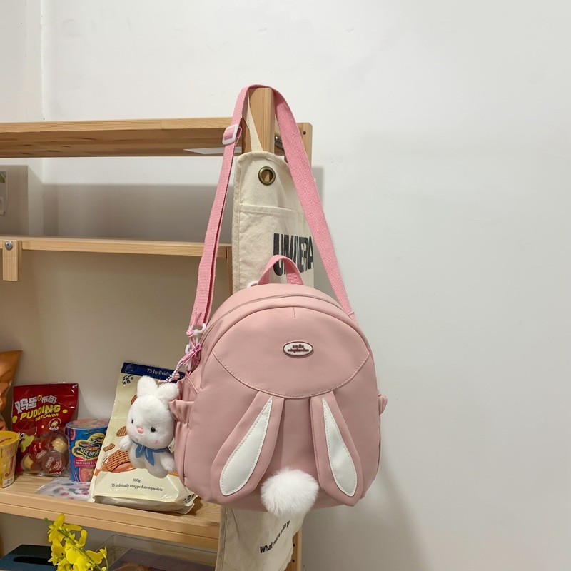 Cute Rabbit Female Cartoon Student Messenger Mini Backpack