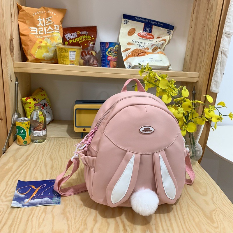 Cute Rabbit Female Cartoon Student Messenger Mini Backpack