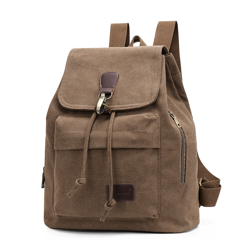 Women's Retro Canvas Travel Casual Bucket Backpack