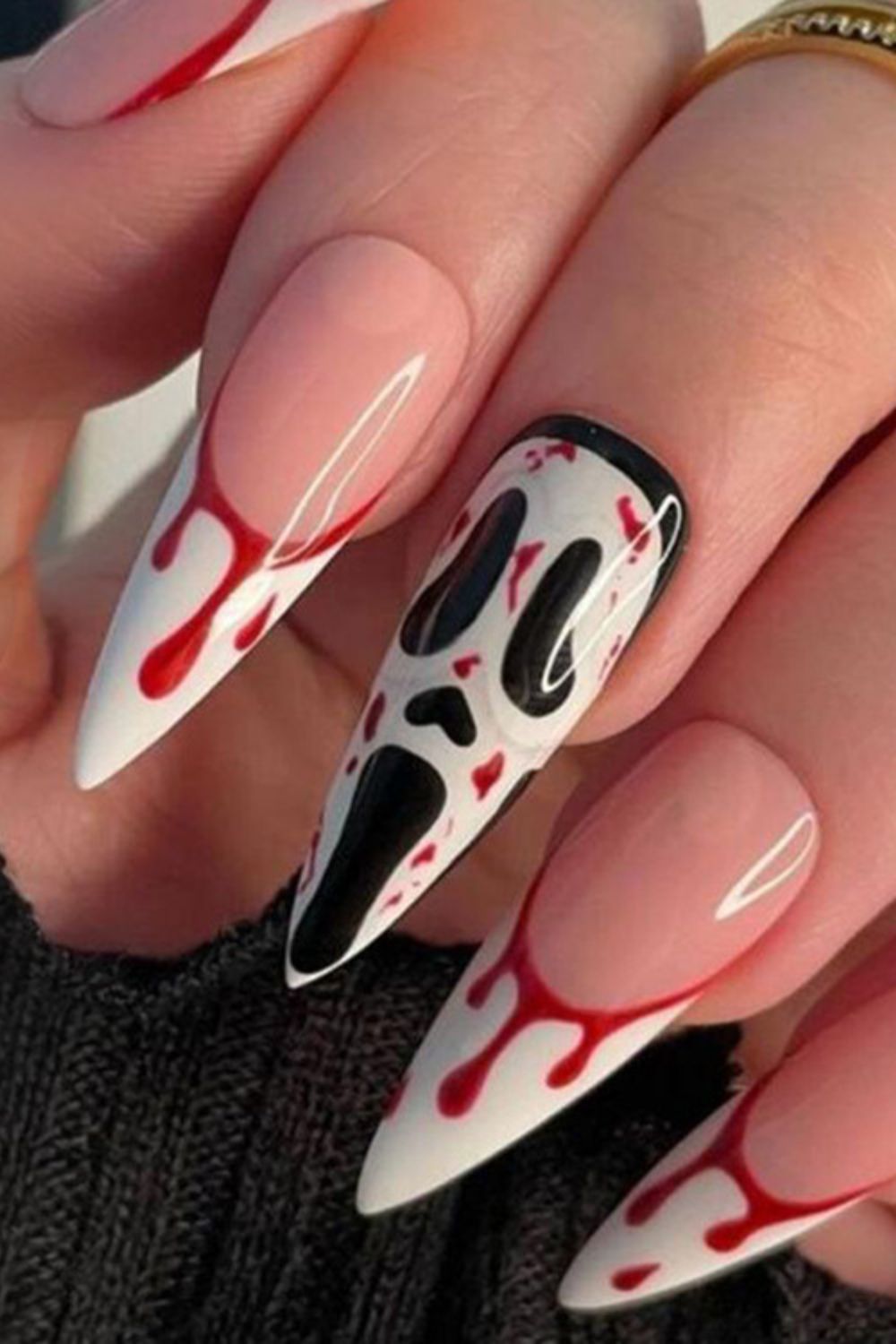 Halloween Scream Face Wearable Nail Premium Nail Kits