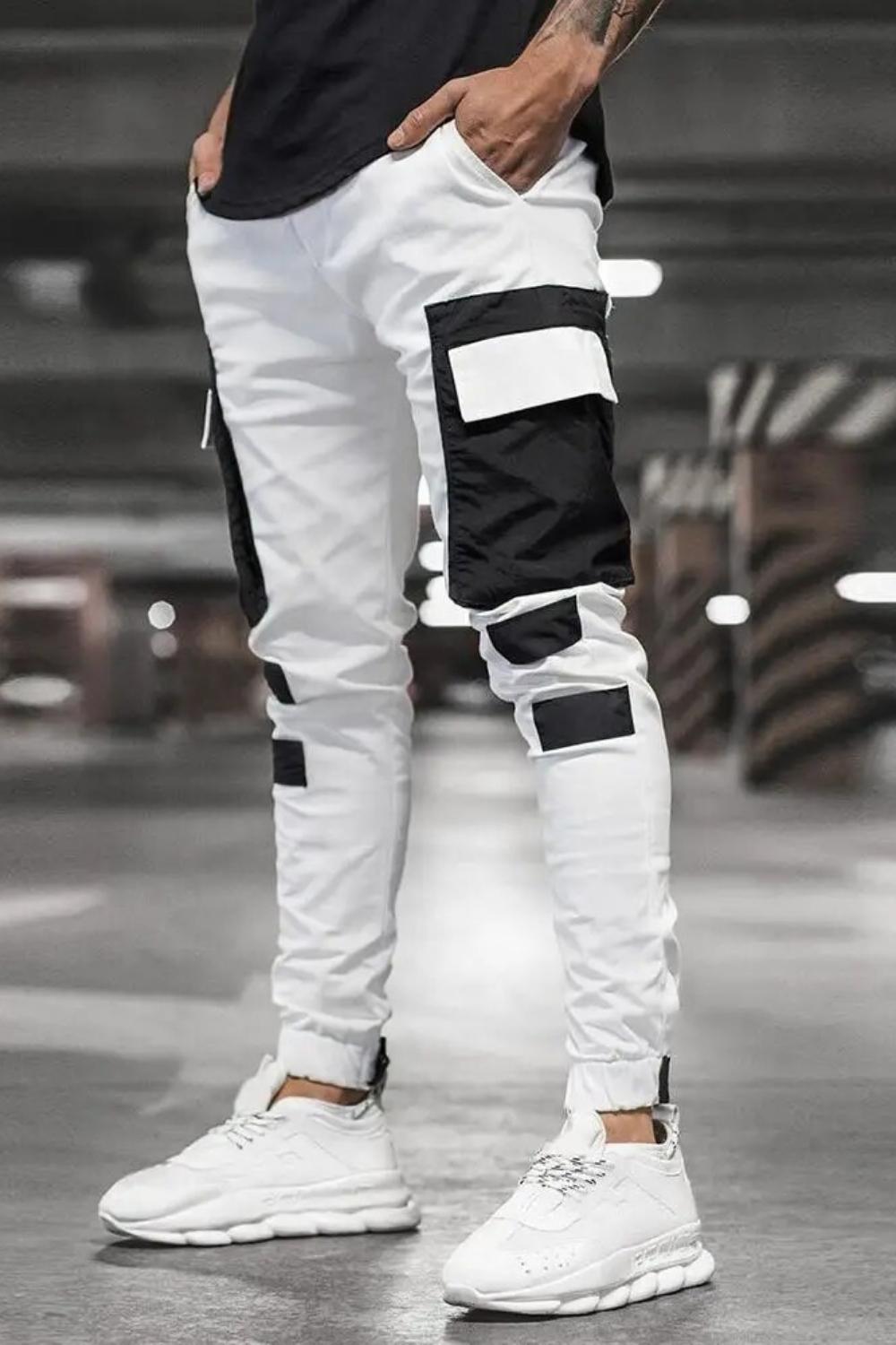 Multi Pockets Pants Men's Workwear Trousers For Autumn Fashion ...