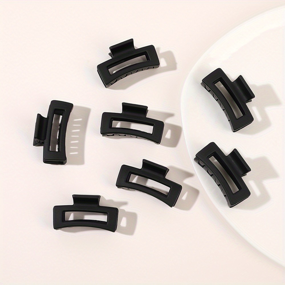 4pcs Stylish Frosted Square Hair Clips for Women - Hollow Hair Claw ...