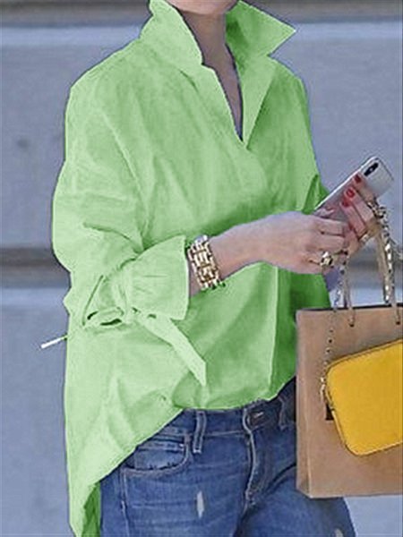 White Daily Casual Basic Blouse Top