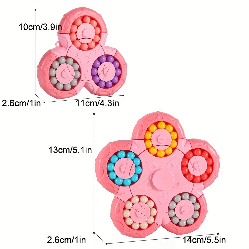 Magic Bean Rotating Cube, Rotating Finger Cube Fidget Puzzle Toy ...