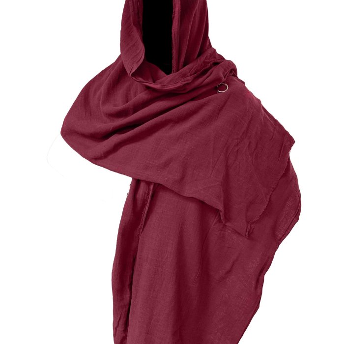 Renaissance Medieval Costume Men Shawl Scarf Shaman Cowl Cloak Cape ...