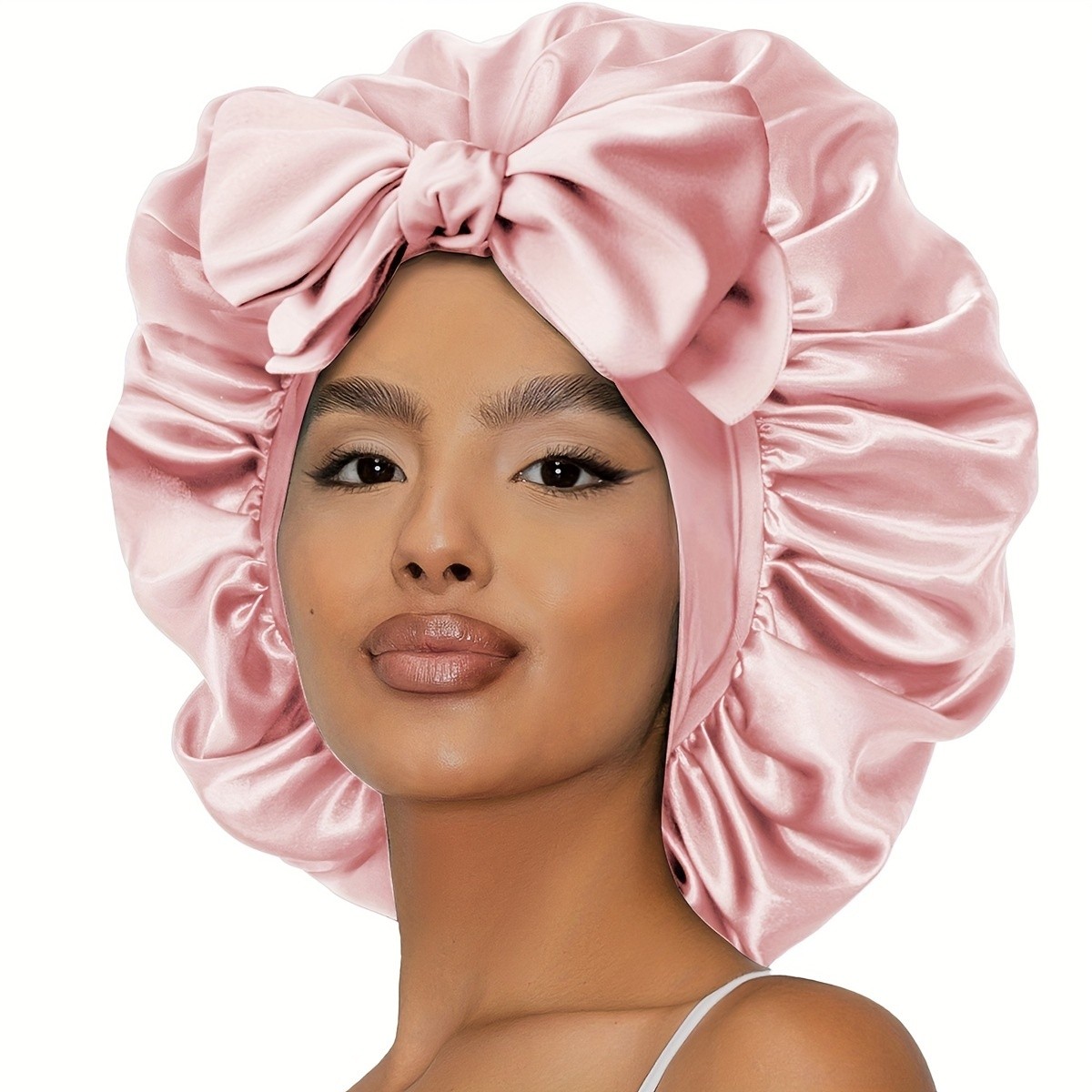 Sleeping Bonnet Outside Silk Stain Adjustable Straps Hair Bonnet With ...