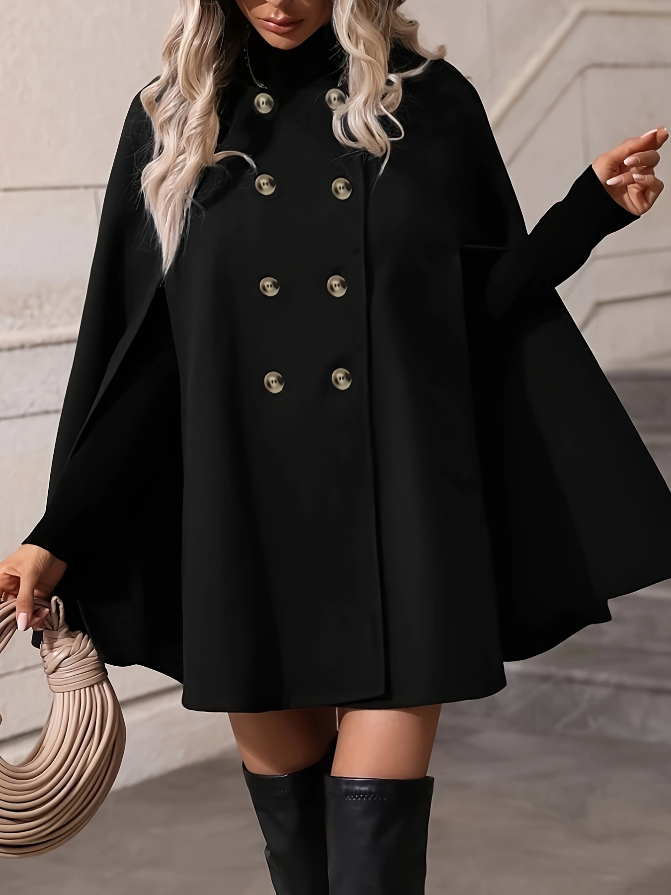 Double Breasted Cloak Overcoat - Luxurious, Elegant, and Warm Winter ...