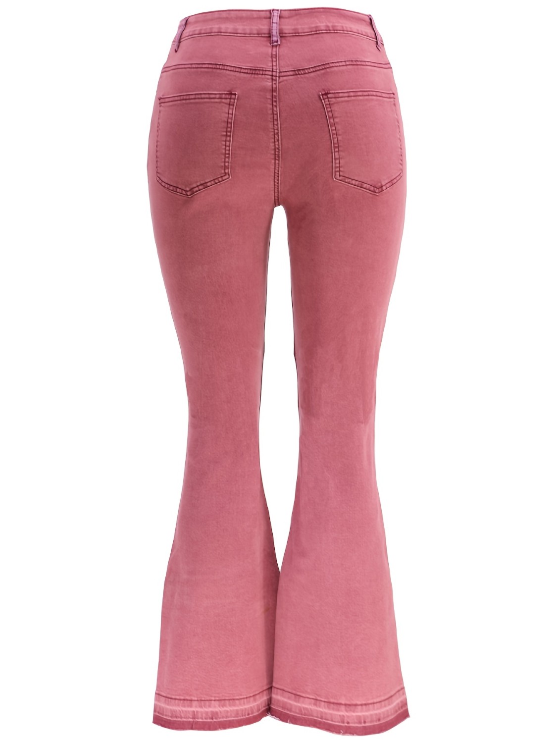 High Rise Colorblock Bell Bottom Wide Legs Flare Jeans, High Waist ...