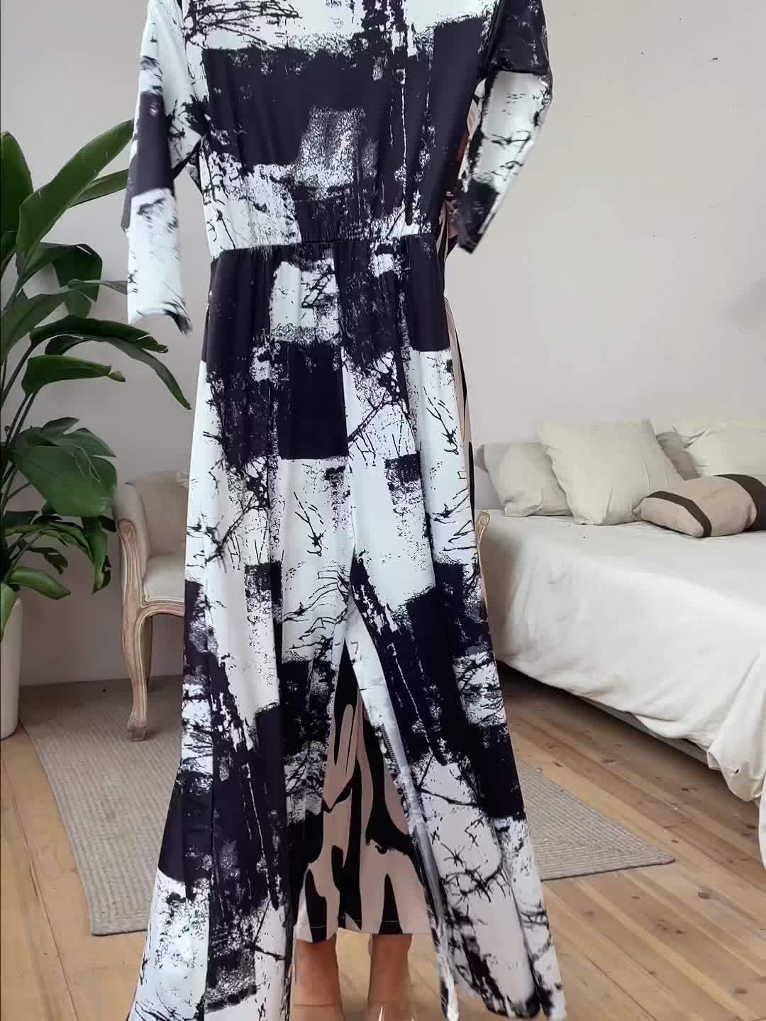 Color Block One Shoulder Jumpsuit, Elegant Split Jumpsuit For Spring ...