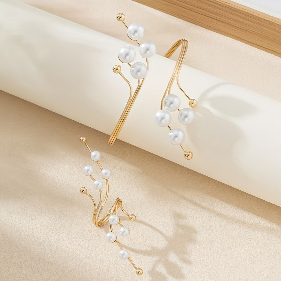 Elegant & Chic Adjustable Bangle and Ring Set with Unique Irregular ...