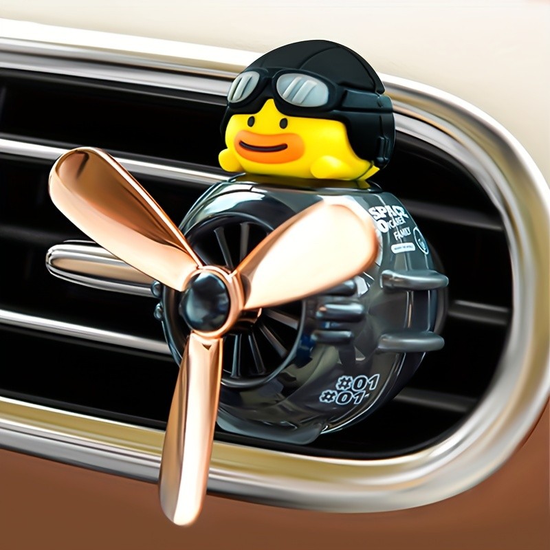 Adorable Rotating Pilot Duck Car Air Freshener - Vent Mounted Car ...