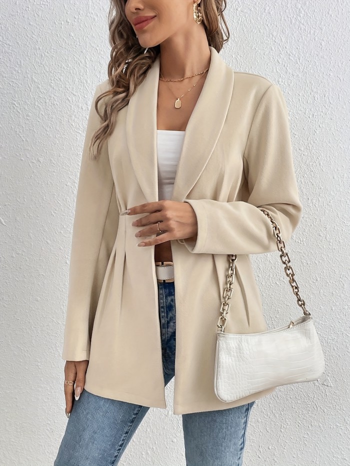 Elegant Blazer Relaxed Fit Elegant Women's Long Sleeve Single-Breasted ...
