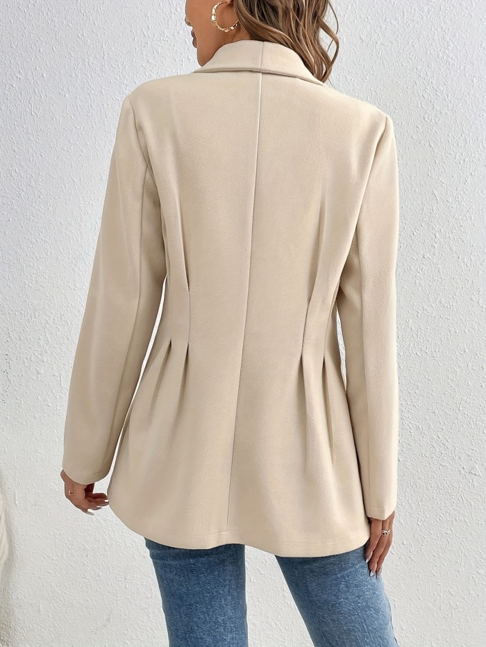 Elegant Blazer Relaxed Fit Elegant Women's Long Sleeve Single-Breasted ...