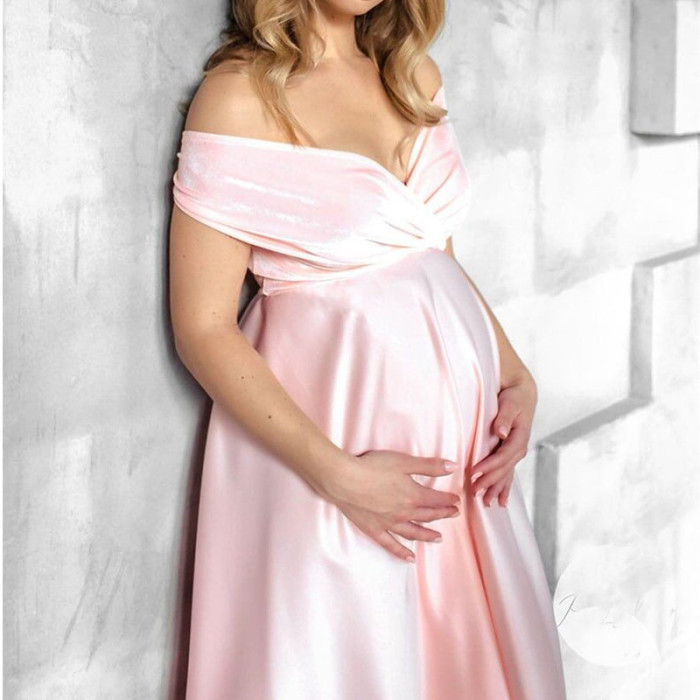 New Velvet Silk Maternity High-Quality Pregnant Women Loose Photography ...