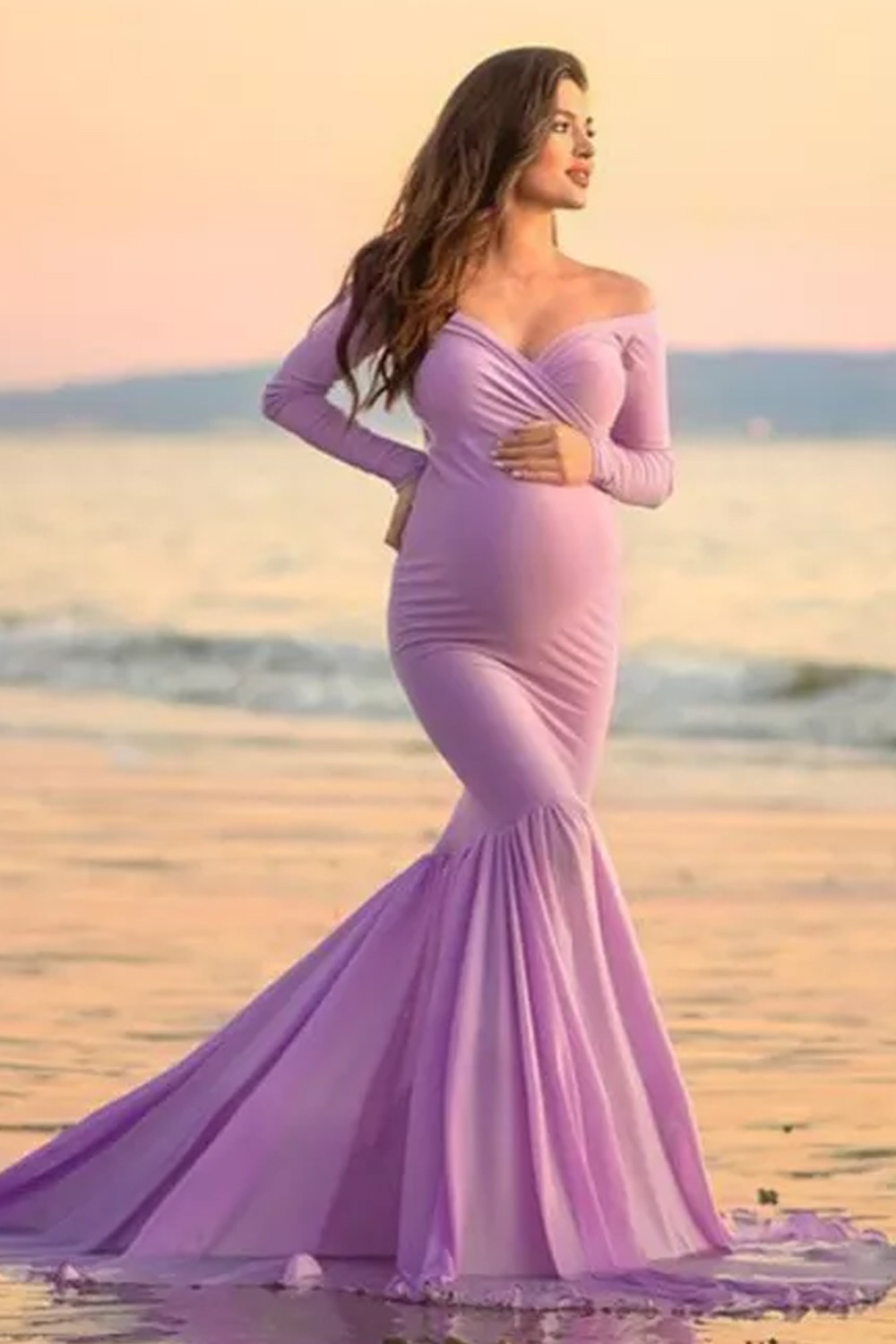 Maternity Dresses For Photo Shoot Elegence Long Shoulderless Dress For