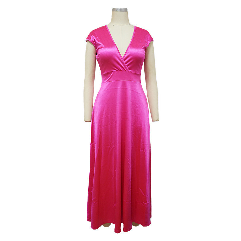 Vintage Sexy Deep V Neck Elegant Party Dress