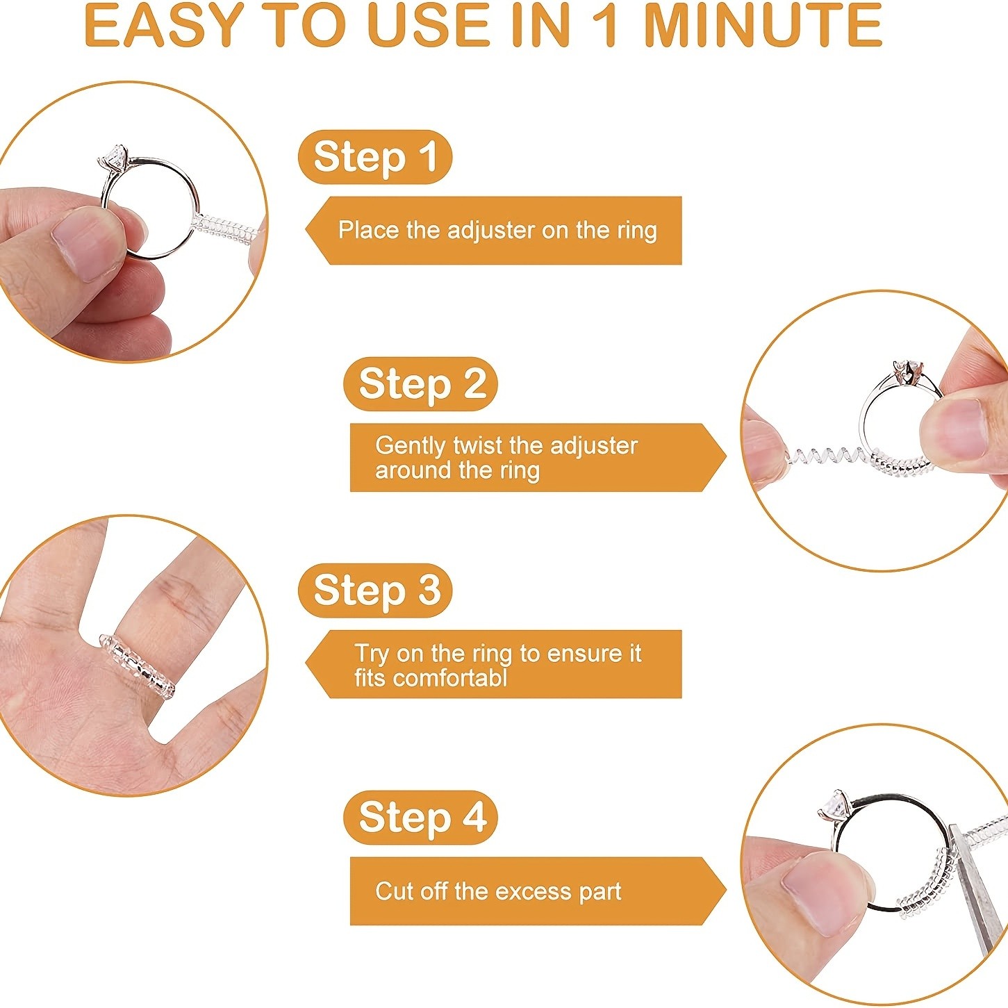 Ring Sizer Adjuster: Comfortable and Easy to Use Silicone Guards for ...