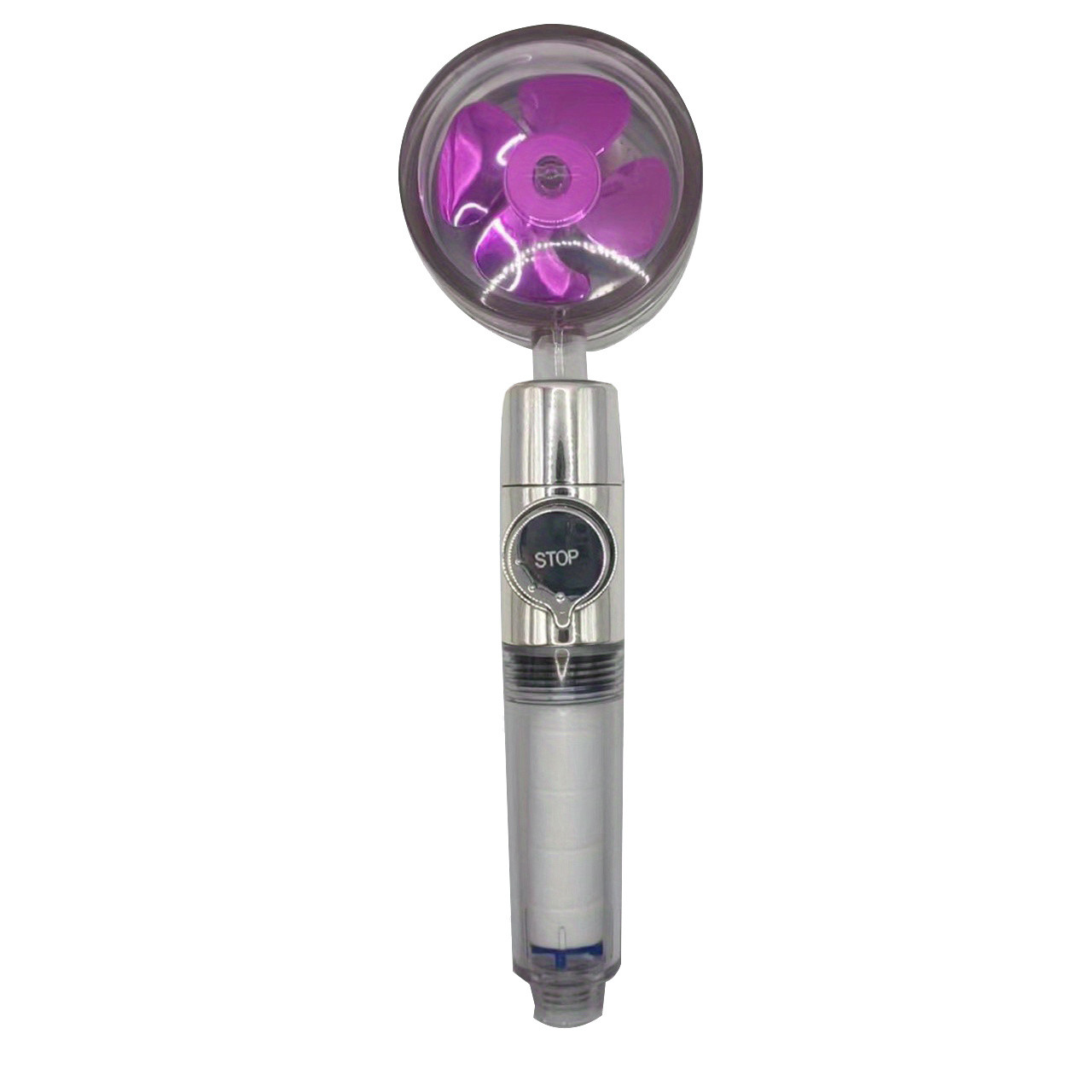 1pc 360° Turbo Propeller Driven Shower Head, High-Pressure Shower Head ...