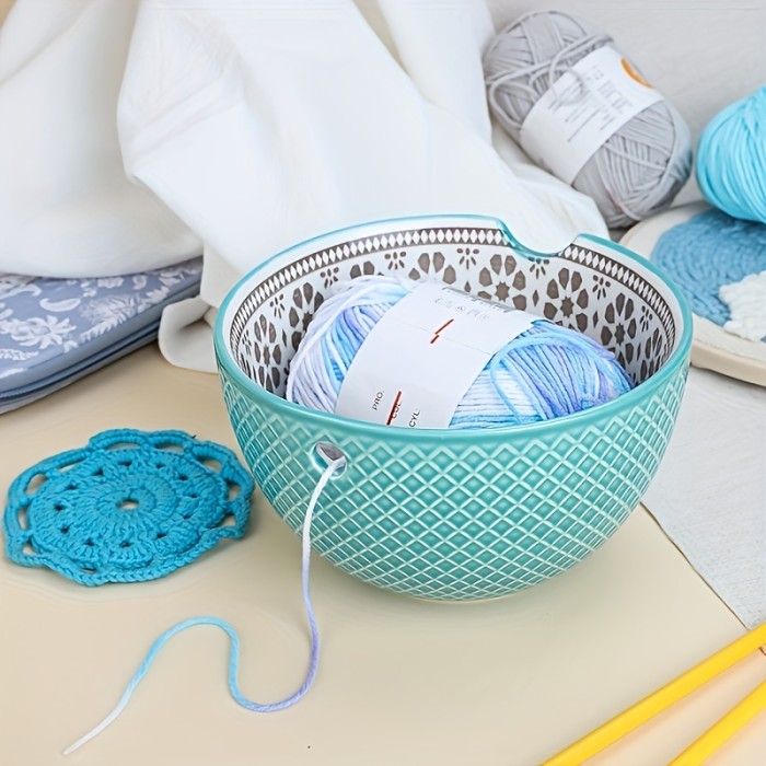 Knitting Yarn Storage Bowl, Crochet Storage Basket, For Yarn And ...