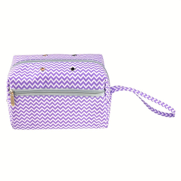 Yarn Storage Bag, Fabric Storage Bag With 4 Wire Hole And Compartment