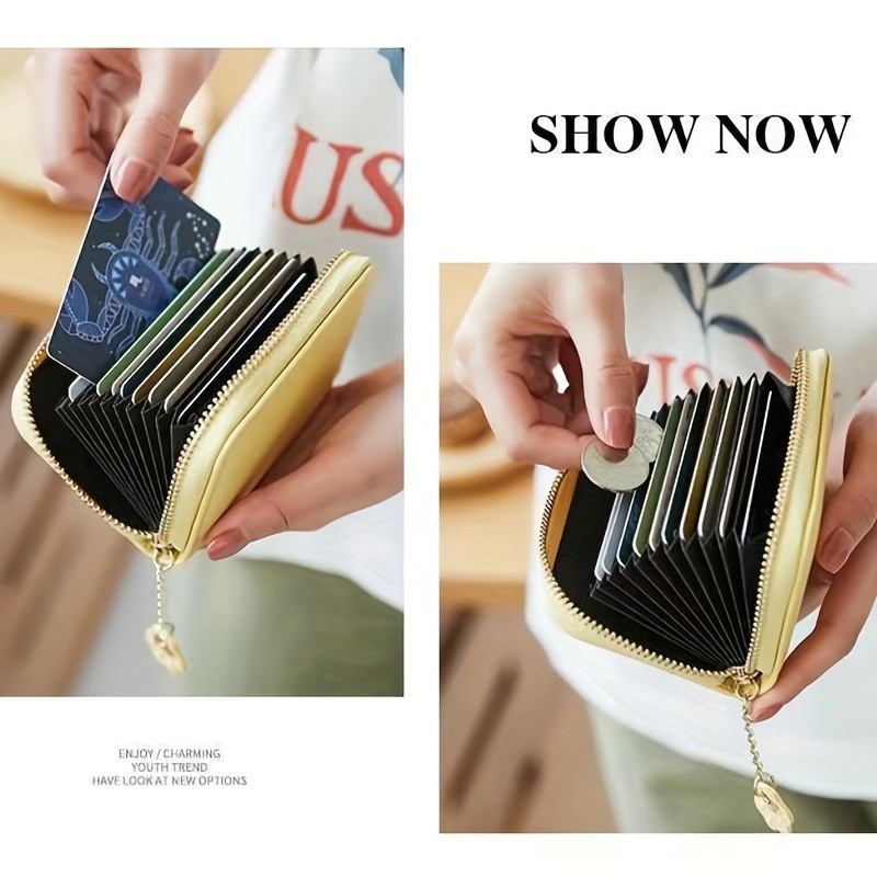 Kawaii Multi-card Slot Card Holder, Cute Cat Embroidered Coin Purse ...