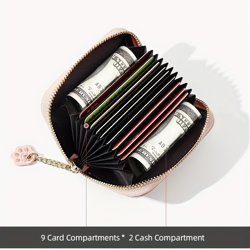 Kawaii Multi-card Slot Card Holder, Cute Cat Embroidered Coin Purse ...