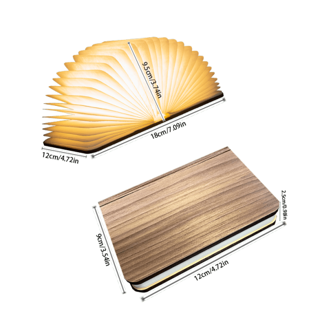 1pc Creative Folding Book Lamp, Touch LED Book Night Light, Paper Lamp ...