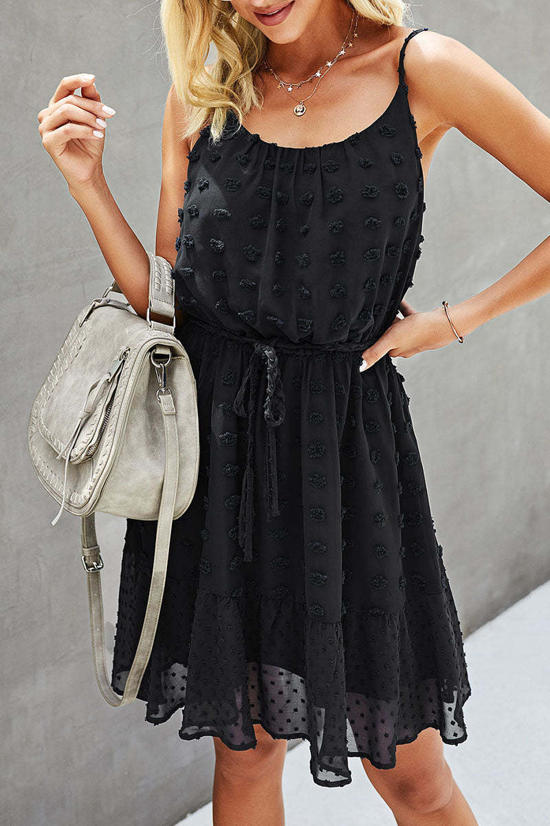 Fashion Sweet Solid Patchwork Spaghetti Strap Princess Dresses