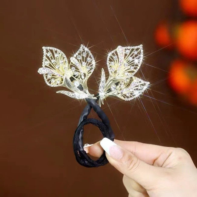 1pcs Leaf Shaped Decor Hair Bun Maker DIY Elegant Lazy Hair Curler ...