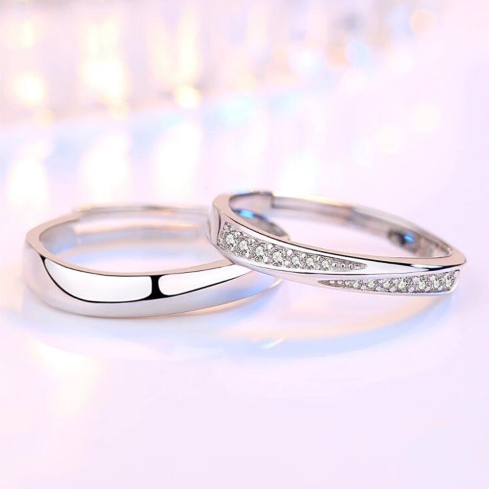 US$ 269.00 - pt950 sterling silver new jewelry fashion woman opening ring anniversary wedding ...