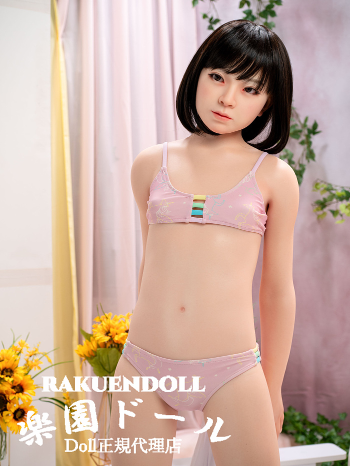 【ピンクピンク】羽純（はずみ）ヘッド ＆ 133cm バスト平 LL団 小学生 フルシリコンドール ロり系 可愛い女の子 J cute