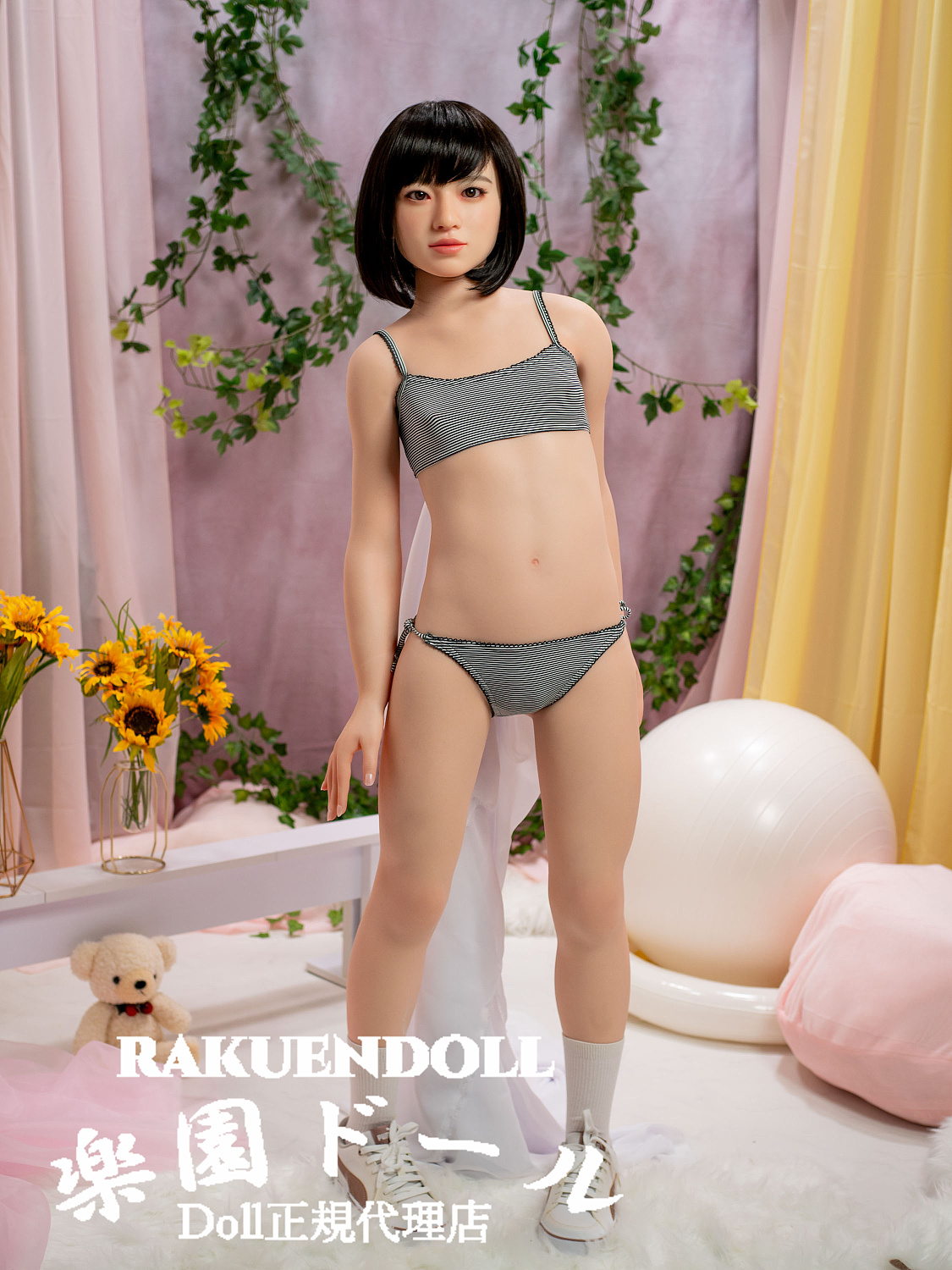 【ロり系】萌咲（もえ）ヘッド ＆ 133cm バスト平 LL団 小学生 フルシリコンドール ロり系 可愛い女の子 J cute
