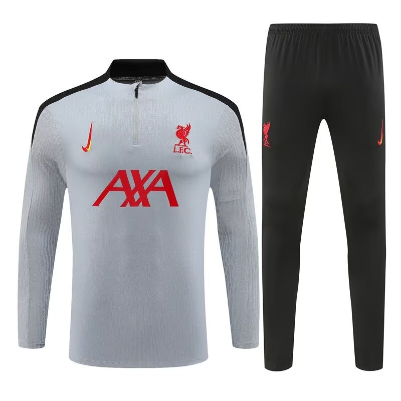 24/25 Liverpool Grey With Black Fans Version 1:1 Quality Training Jersey
