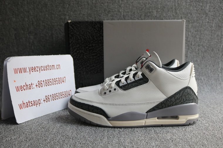 Authentic Air Jordan Retro 3 Cement Grey