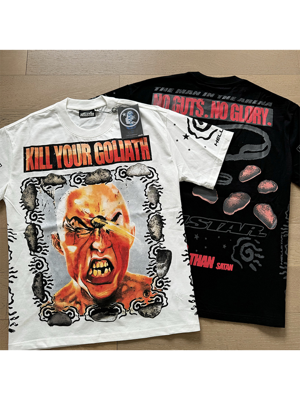 US$ 22.43 - Hellstar Studio Goliath Stone Print Tee 2 colors - www ...