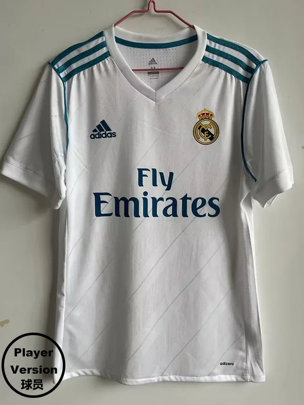 US$ 21.00 - 2017-2018 RMA Home Retro Player Version Soccer Jersey 球员版 ...