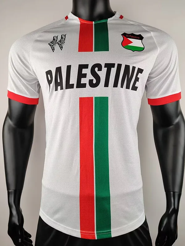US$ 18.00 - 24-25 Palestina FC White Player Version Soccer Jersey - www ...
