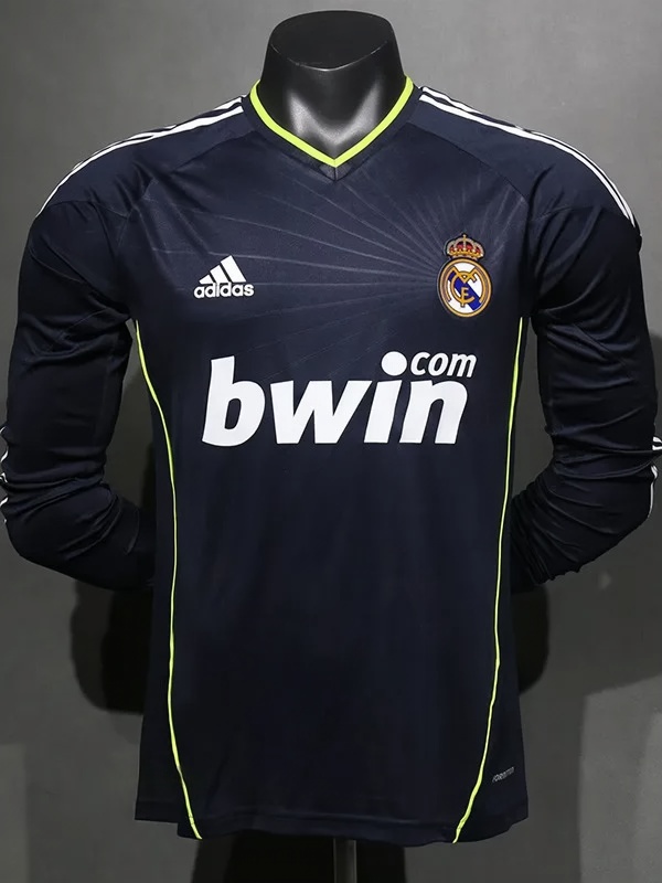 US$ 22.00 - 2010-2011 RMA Away Player Version 长袖球员 Long Sleeve Retro ...
